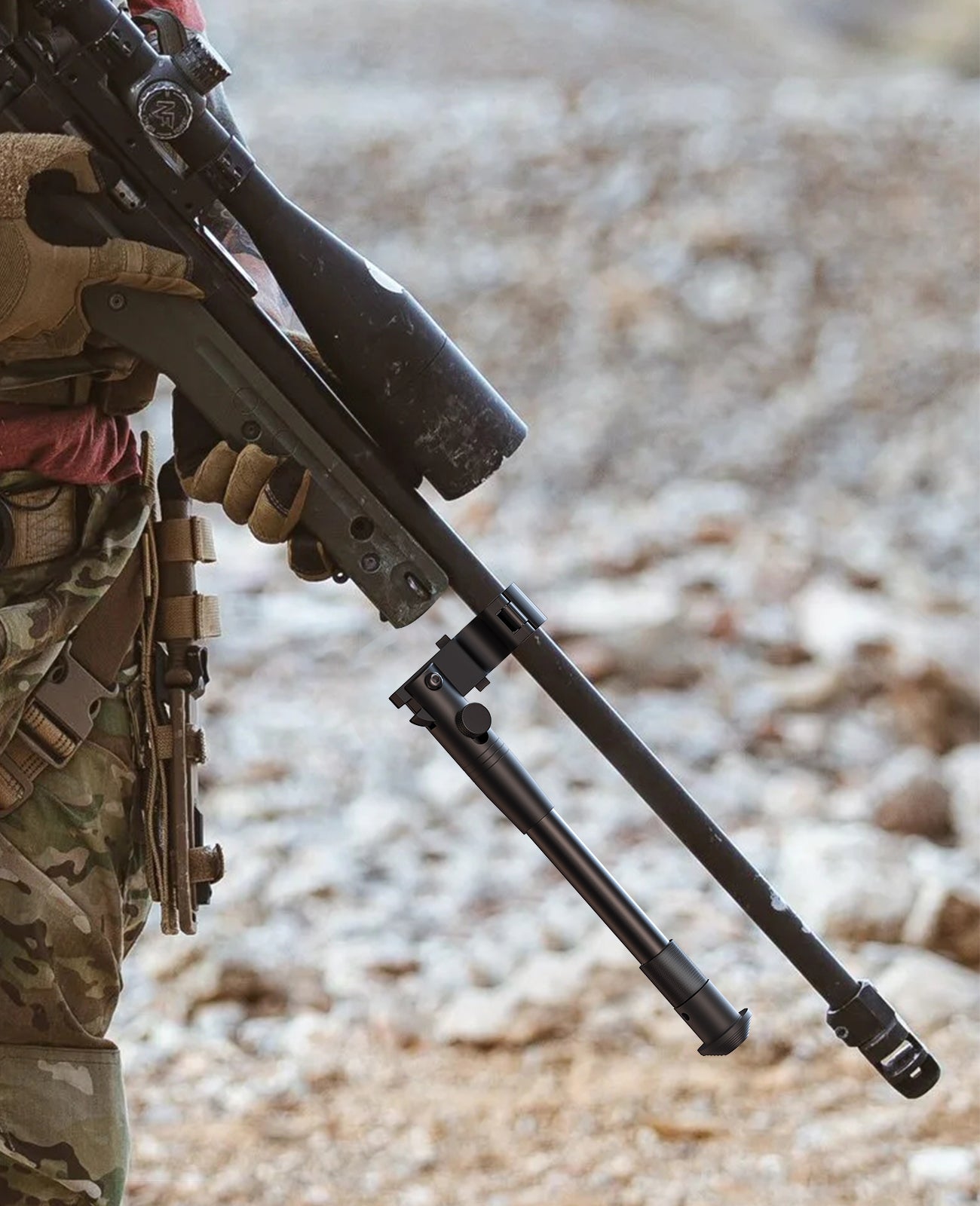 CVLIFE Clamp-on Bipod Bipod for Rifle Height from 6"-7"/8"-10"