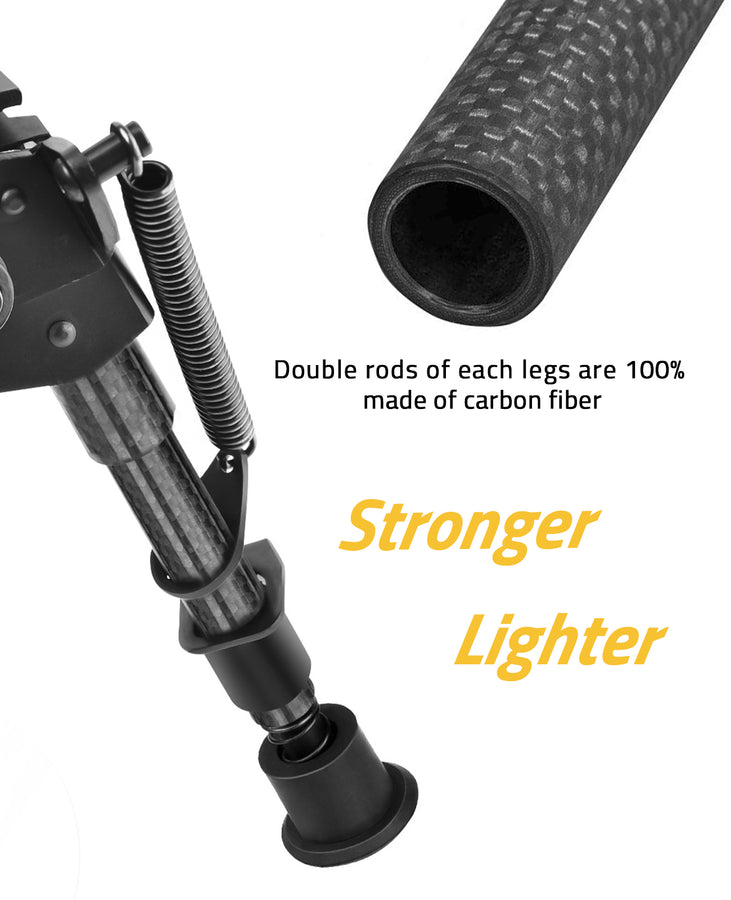 CVLIFE Rifle Bipod Pivot Tilt Bipod with Swivel-Stud & Detachable S Lo