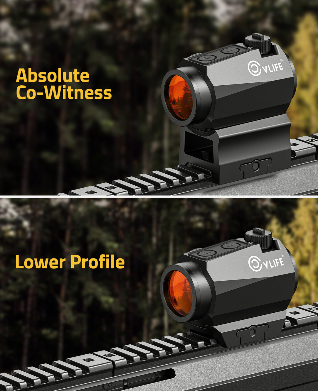 CVLIFE JackalHowl Red Dot Sight Shake Awake Dot Sight 2 MOA Red Dot Op