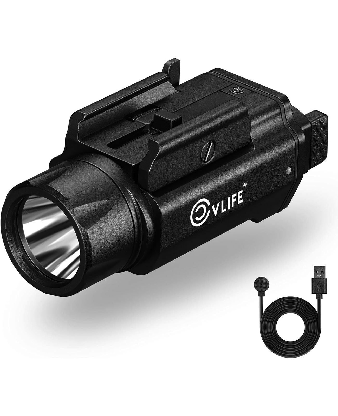 CVLIFE 1500 Lumens Pistol Flashlight Magnetic Rechargeable