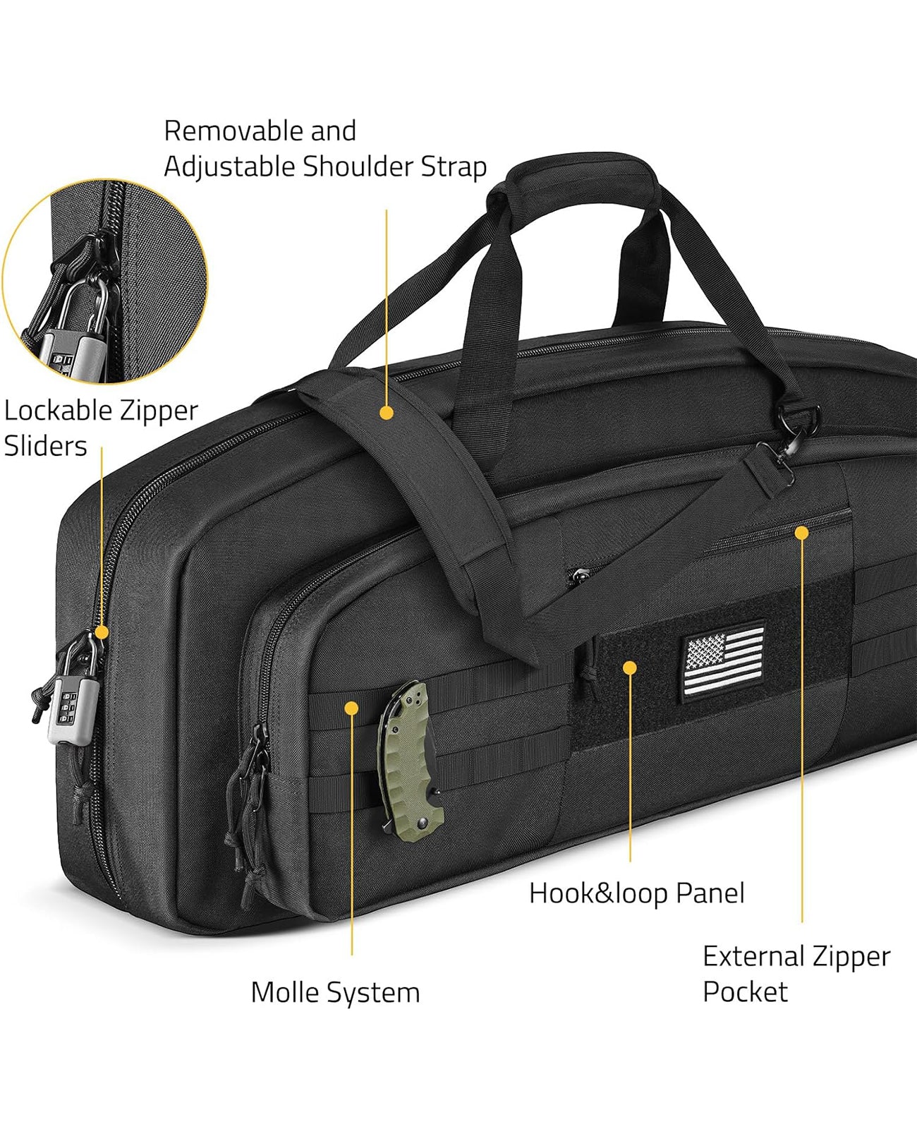 CVLIFE 30" 36" Soft Rifle Case Double Long Gun Bag