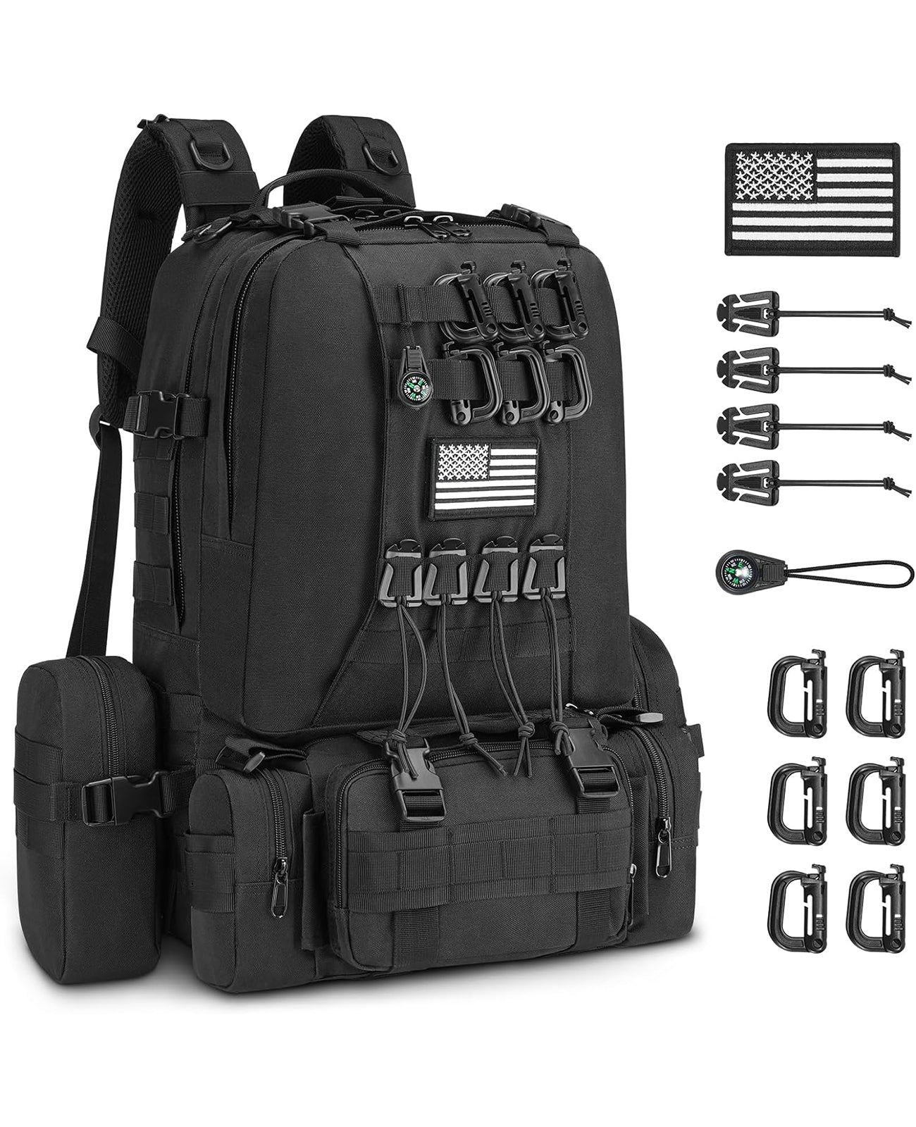 CVLIFE 60L Tactical Backpack for Men Women Military Large Army Rucksac