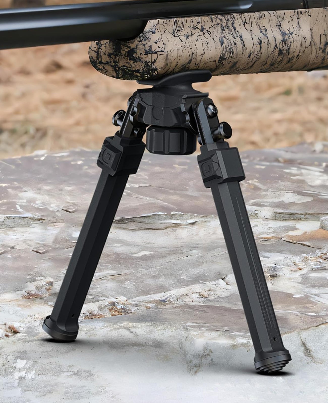 CVLIFE Adjustable Rifle Bipod with Adapter Compatible with Mlok Bipod