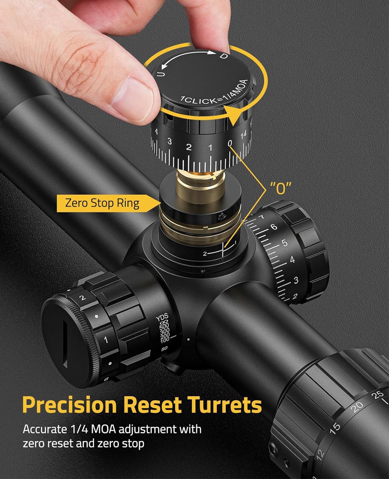 CVLIFE BearPower 5-25x50 FFP Scope