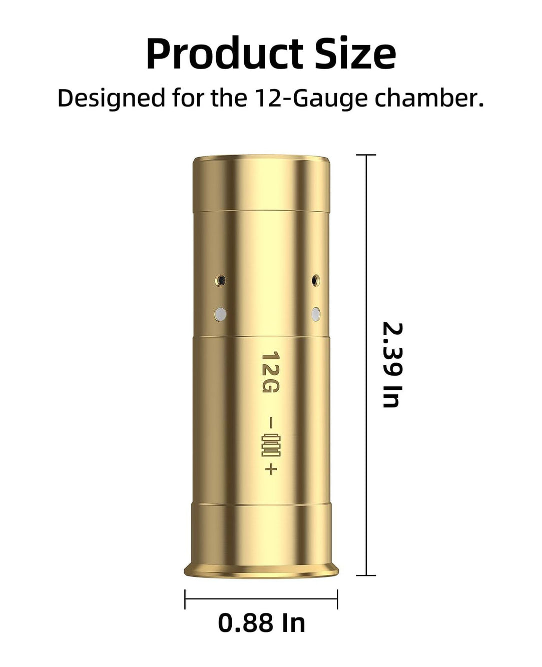 CVLIFE Bore Sight 12-Gauge Red Laser Boresighter with Extra Batteries