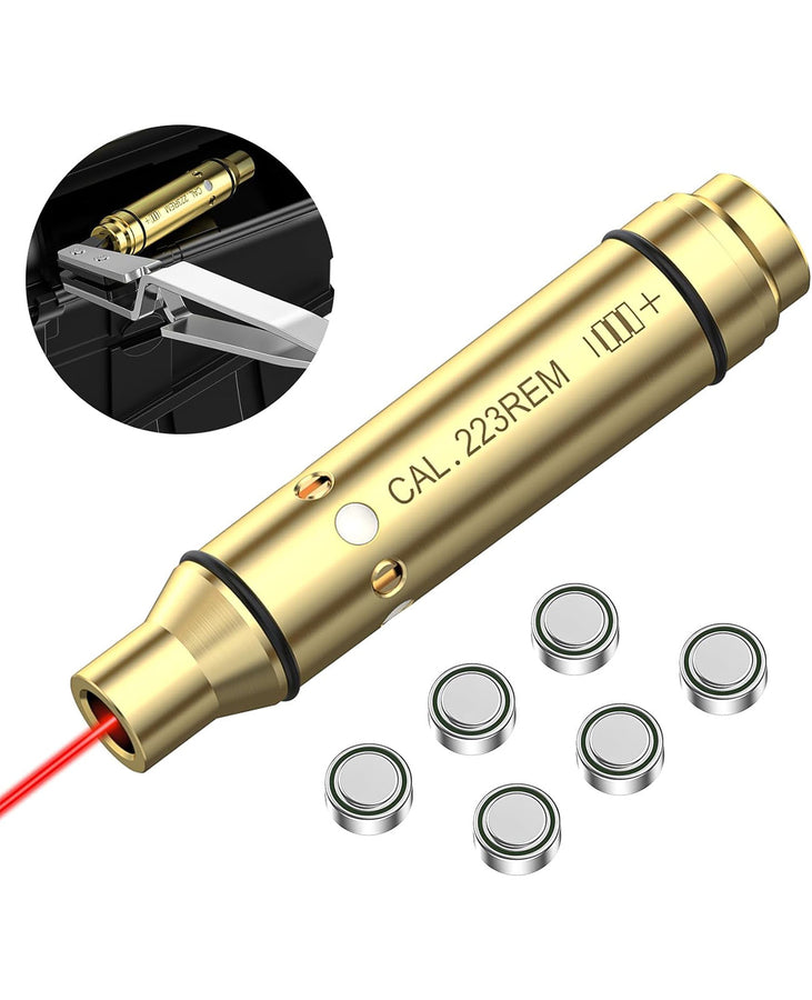 CVLIFE Bore Sight with Extractor Tool 223 Laser Boresighter with 6 Bat