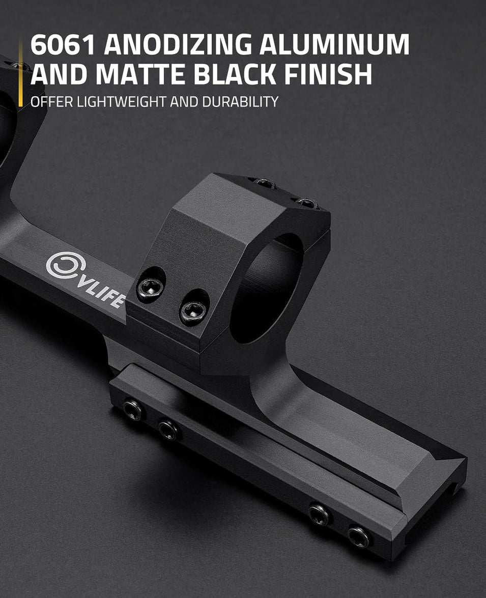 CVLIFE Cantilever Scope Mounts 1 inch | Offset Dual Ring One-Piece Sco