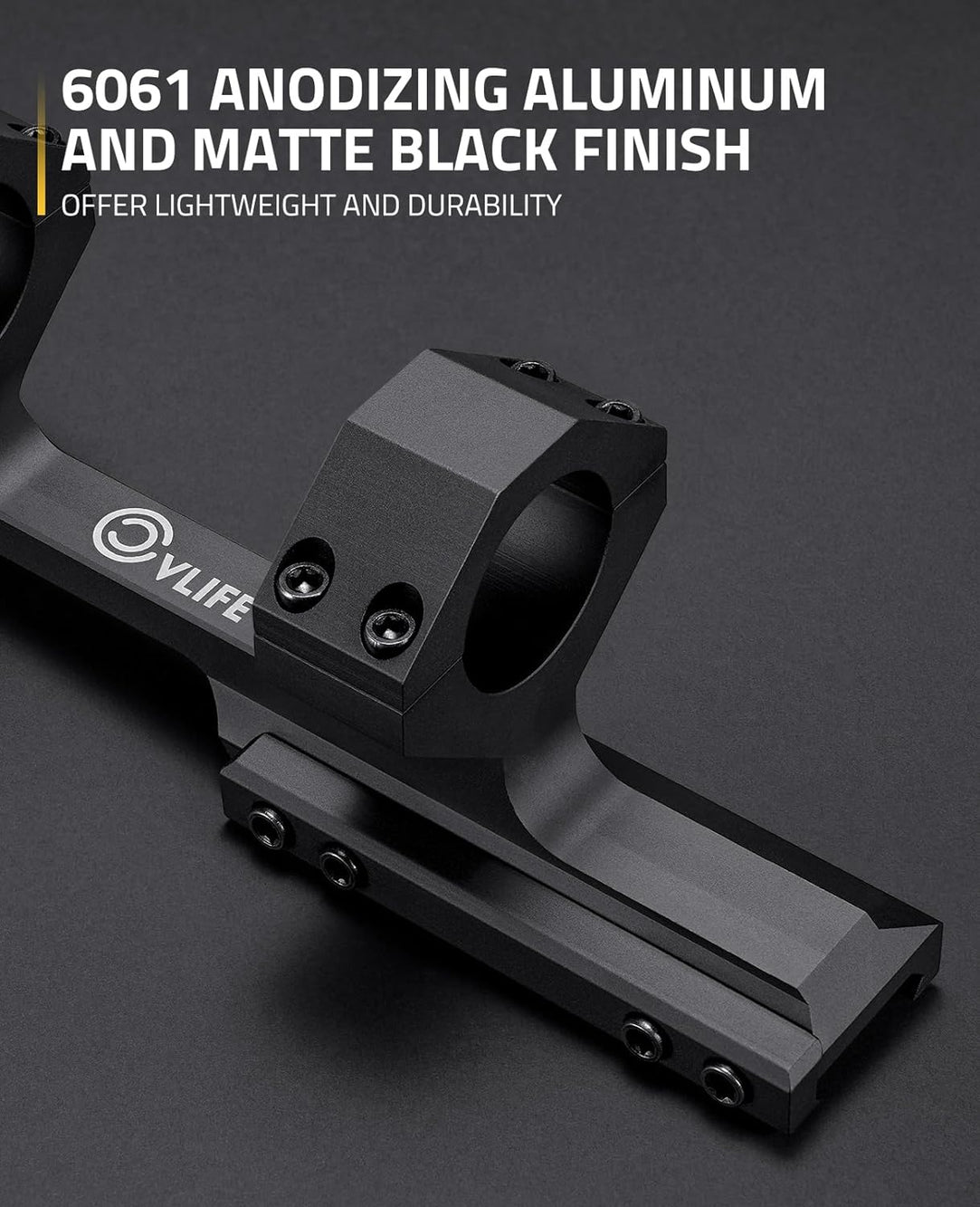 CVLIFE Cantilever Scope Mounts 1 inch | Offset Dual Ring One-Piece Sco