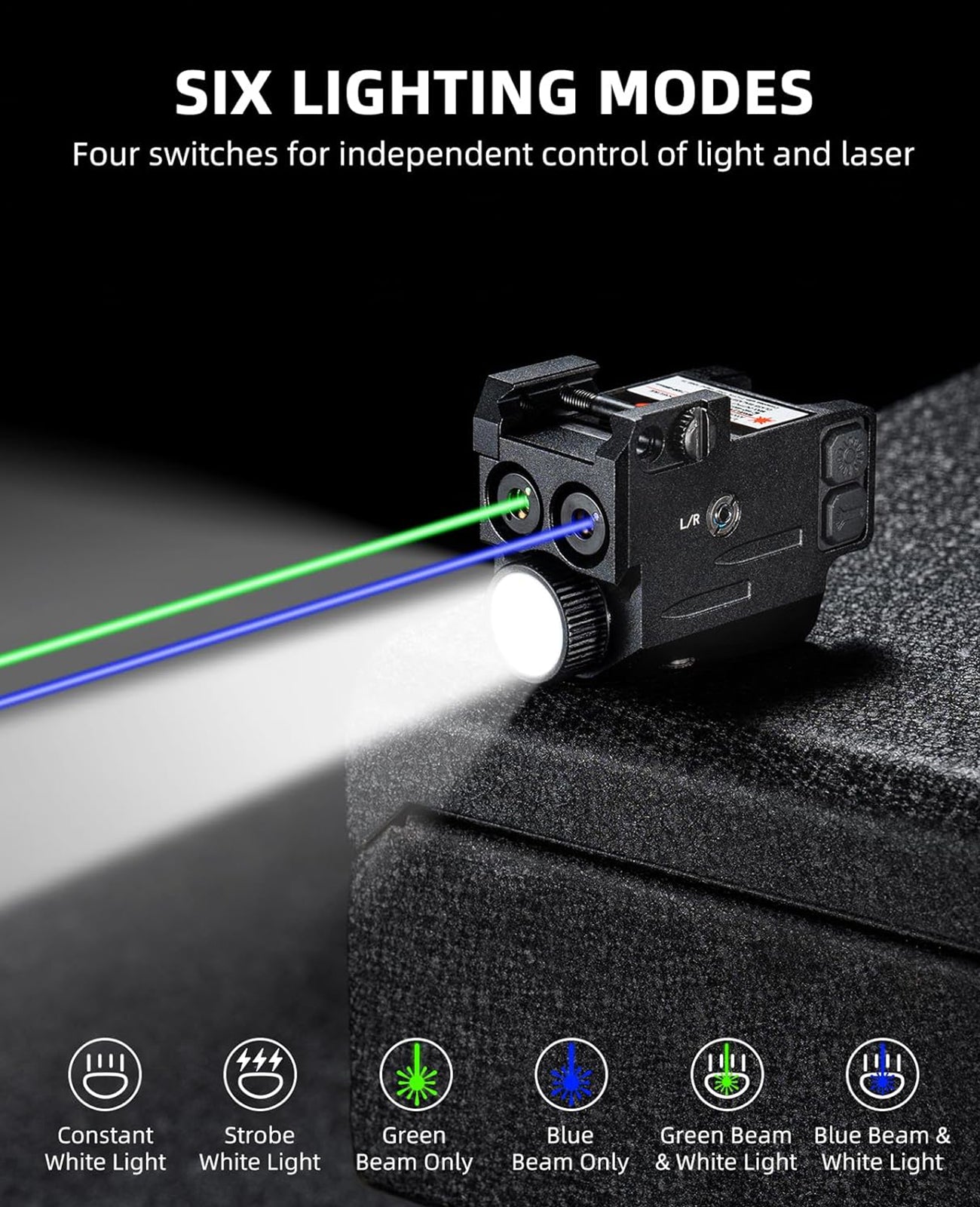 CVLIFE Dual Laser Beam Flashlight Combo