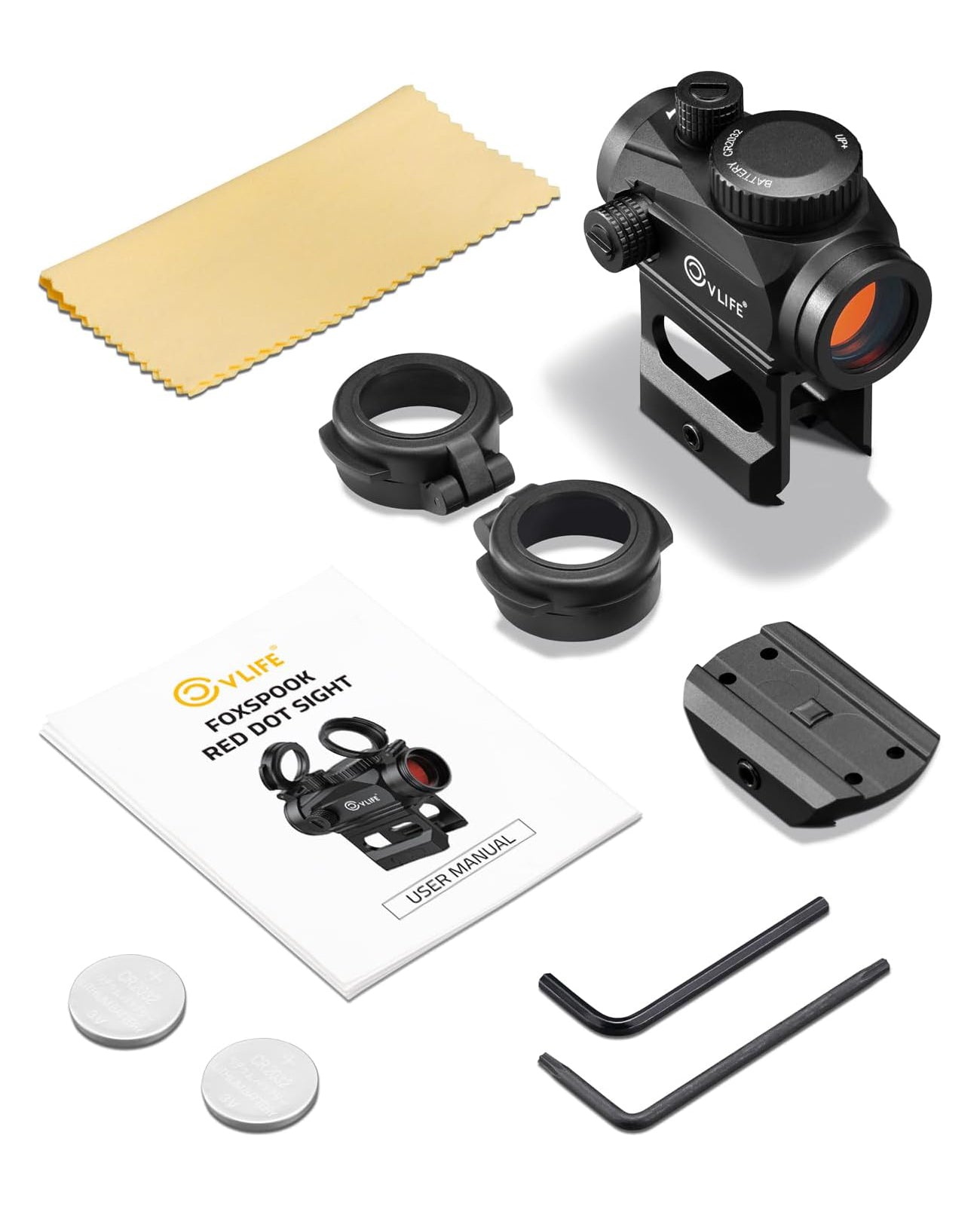 CVLIFE FoxSpook 1x20mm 2MOA Red Dot Sight