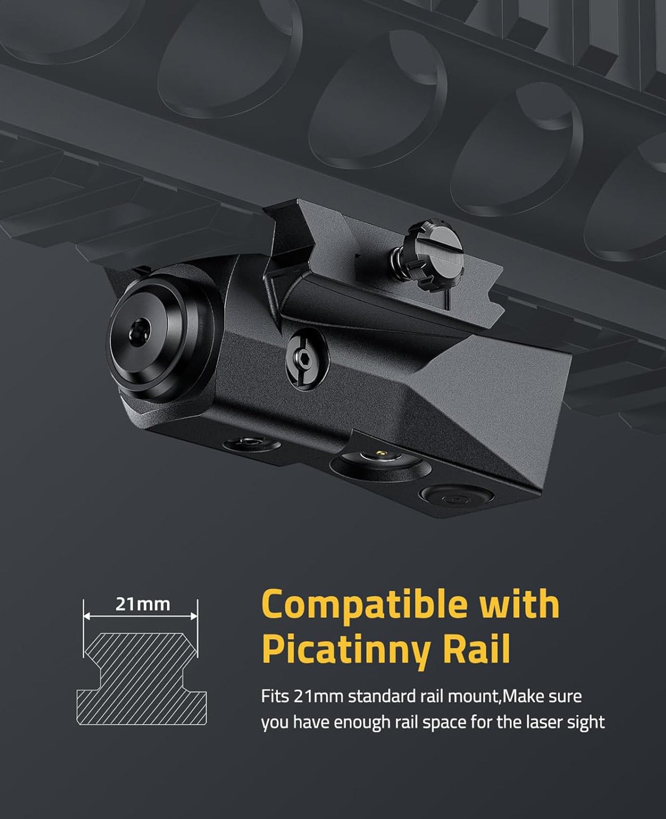CVLIFE Green Laser Sight Compatible with Picatinny Rail