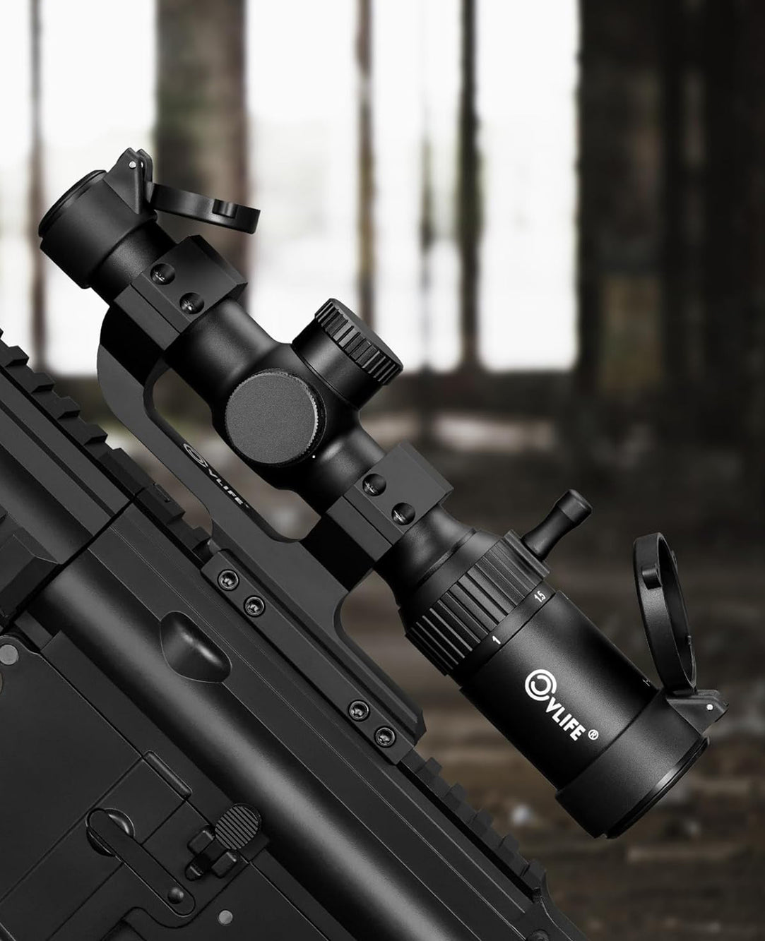 CVLIFE JackalHowl 1-4x20 LPVO Rifle Scope with Cantilever Mount - Glob
