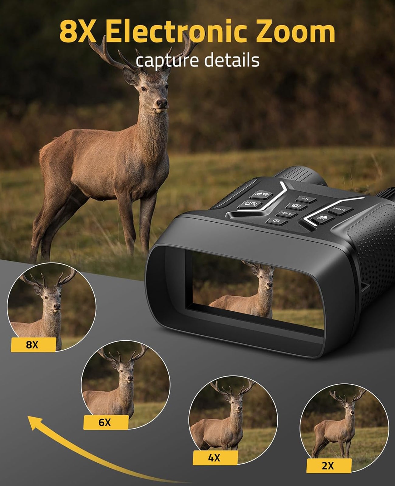 CVLIFE JackalHowl 4.5" Large Screen Night Vision Binoculars