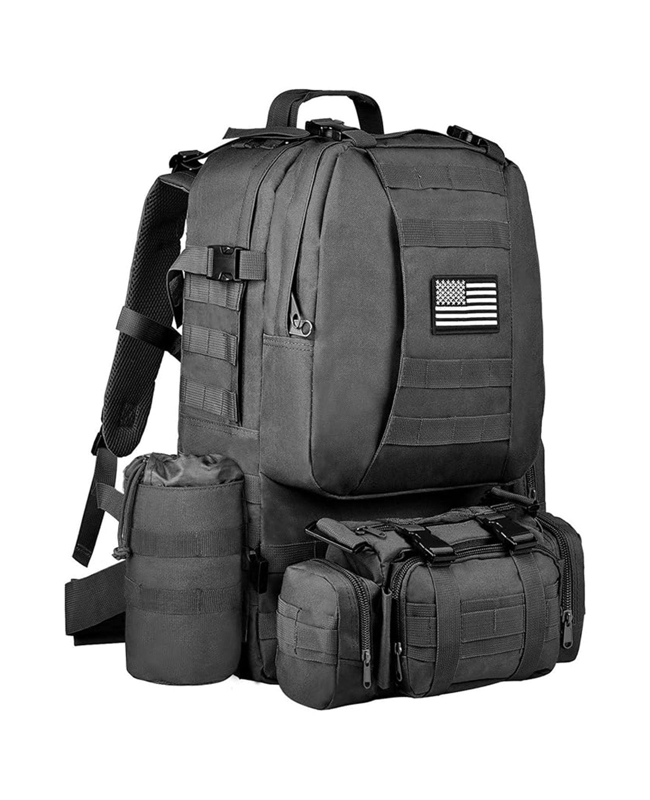 CVLIFE Military Tactical Backpack Molle Bag Army Assault Pack Detachab