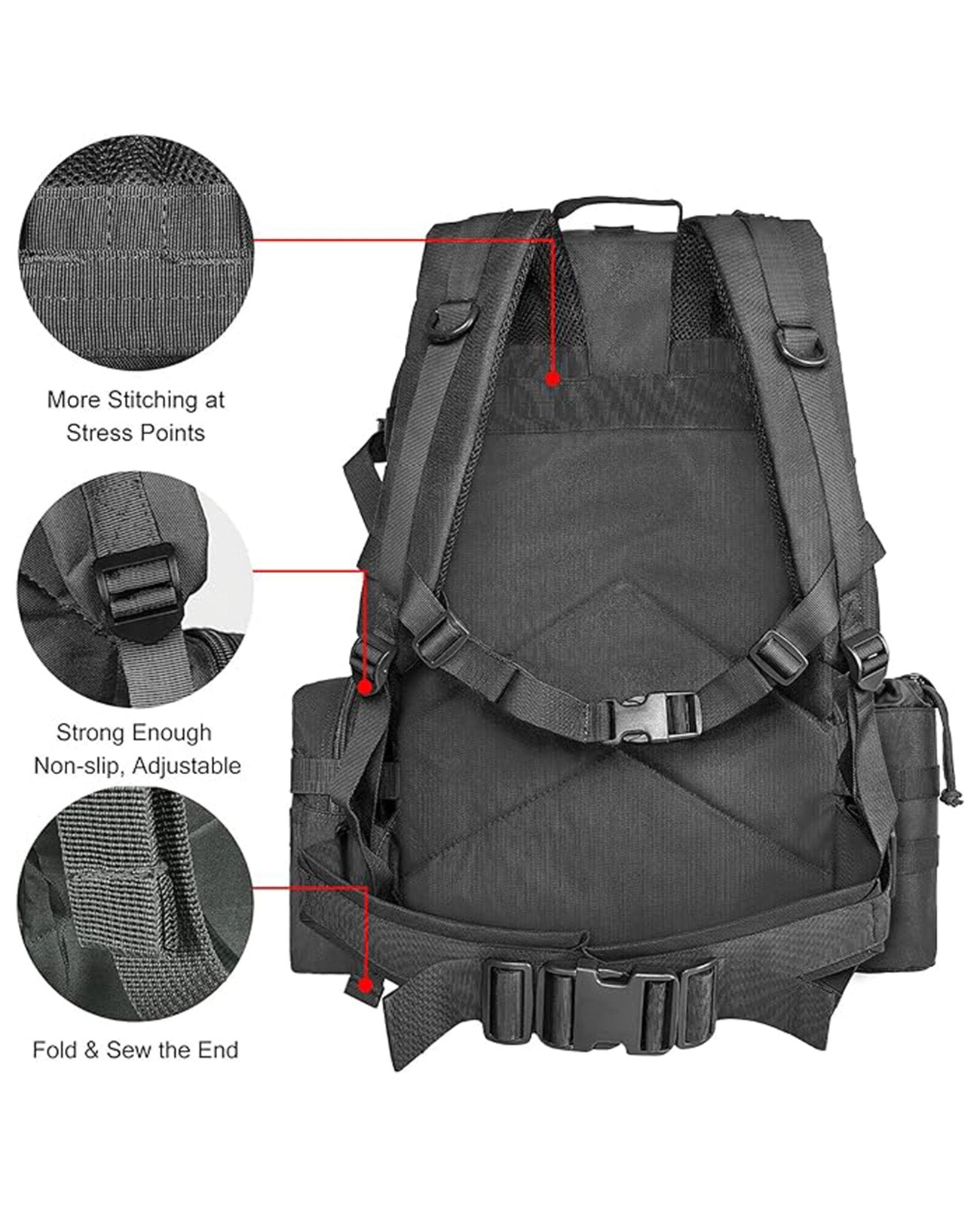 CVLIFE Backpack Molle Bag Assault Pack Detachable Rucksack