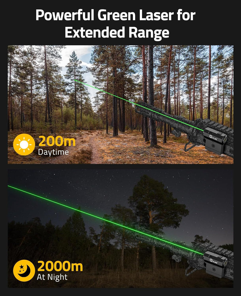 CVLIFE Red/Green Laser Sight Compatible with M-Lok and Picatinny Rail