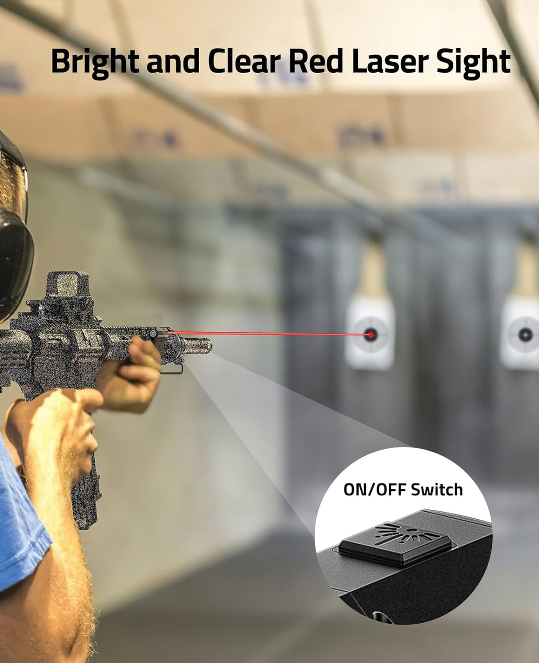 CVLIFE Red/Green Laser Sight Compatible with M-Lok and Picatinny Rail