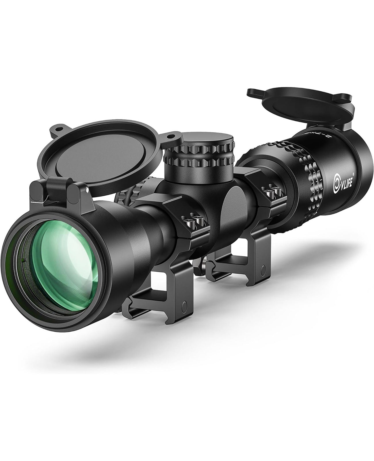 CVLIFE JackalHowl 2-7x32 Scope BDC Reticle Optics with 20mm Scope Ring