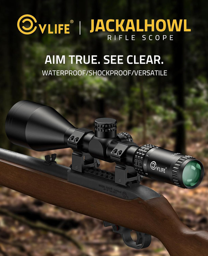 CVLIFE JackalHowl 3-9x50 Scope BDC Reticle with 20mm Rings