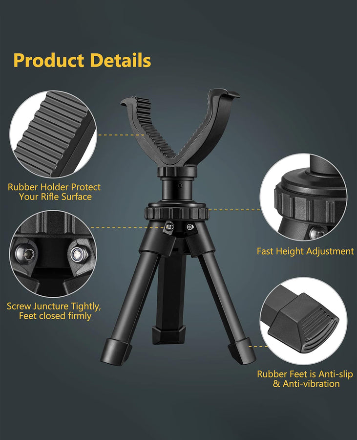 CVLIFE Shooting Rest Tripod Durable Adjustable Height Rifle Shooting T