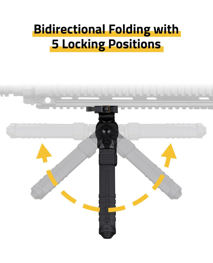 CVLIFE Tactical Rifle Bipod Quick Release Picatinny Bipod