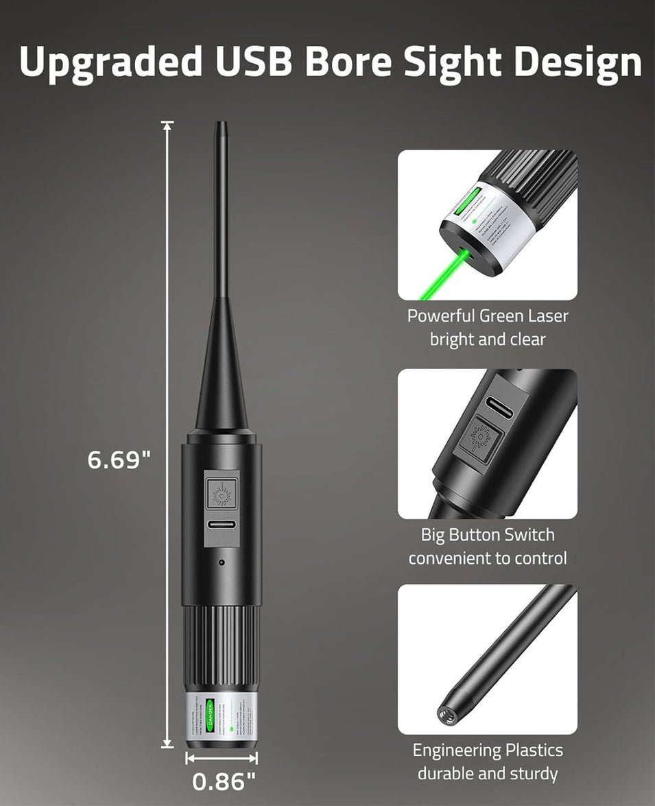 CVLIFE USB Rechargeable Laser Bore Sight Kit