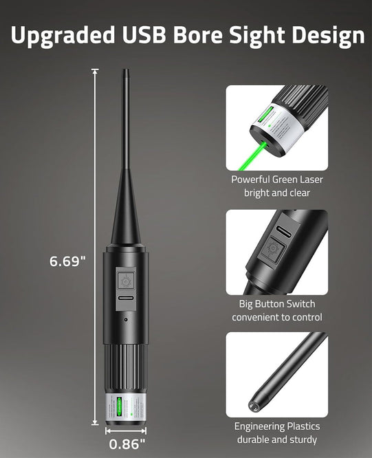 CVLIFE USB Rechargeable Laser Bore Sight Kit