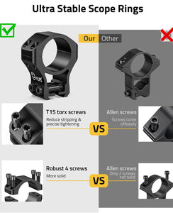 CVLIFE 1 inch Dovetail Scope Rings Mount for 3/8 inch or 11mm Dovetail