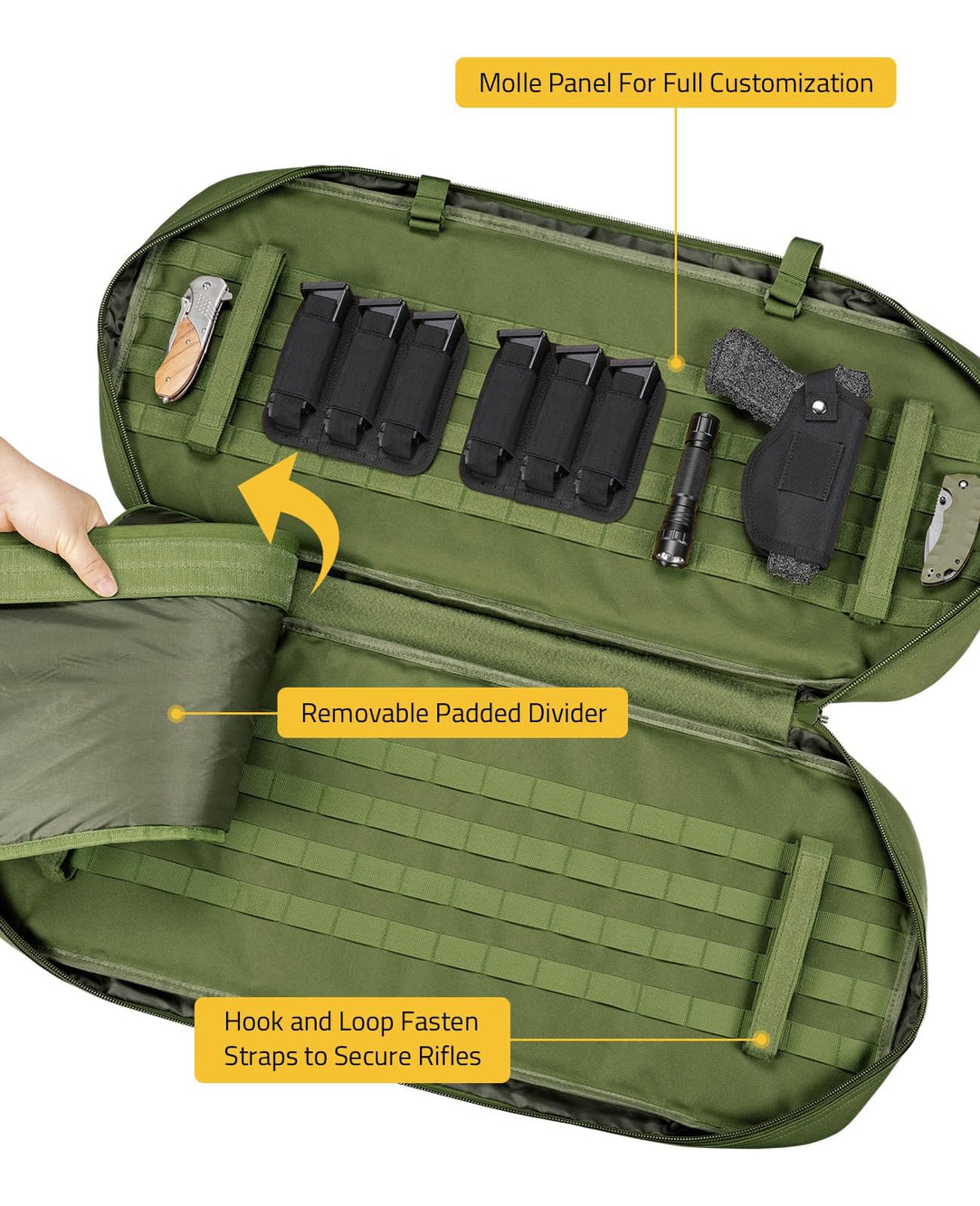 CVLIFE 30" Tactical Gun Bag Rifle Backpack