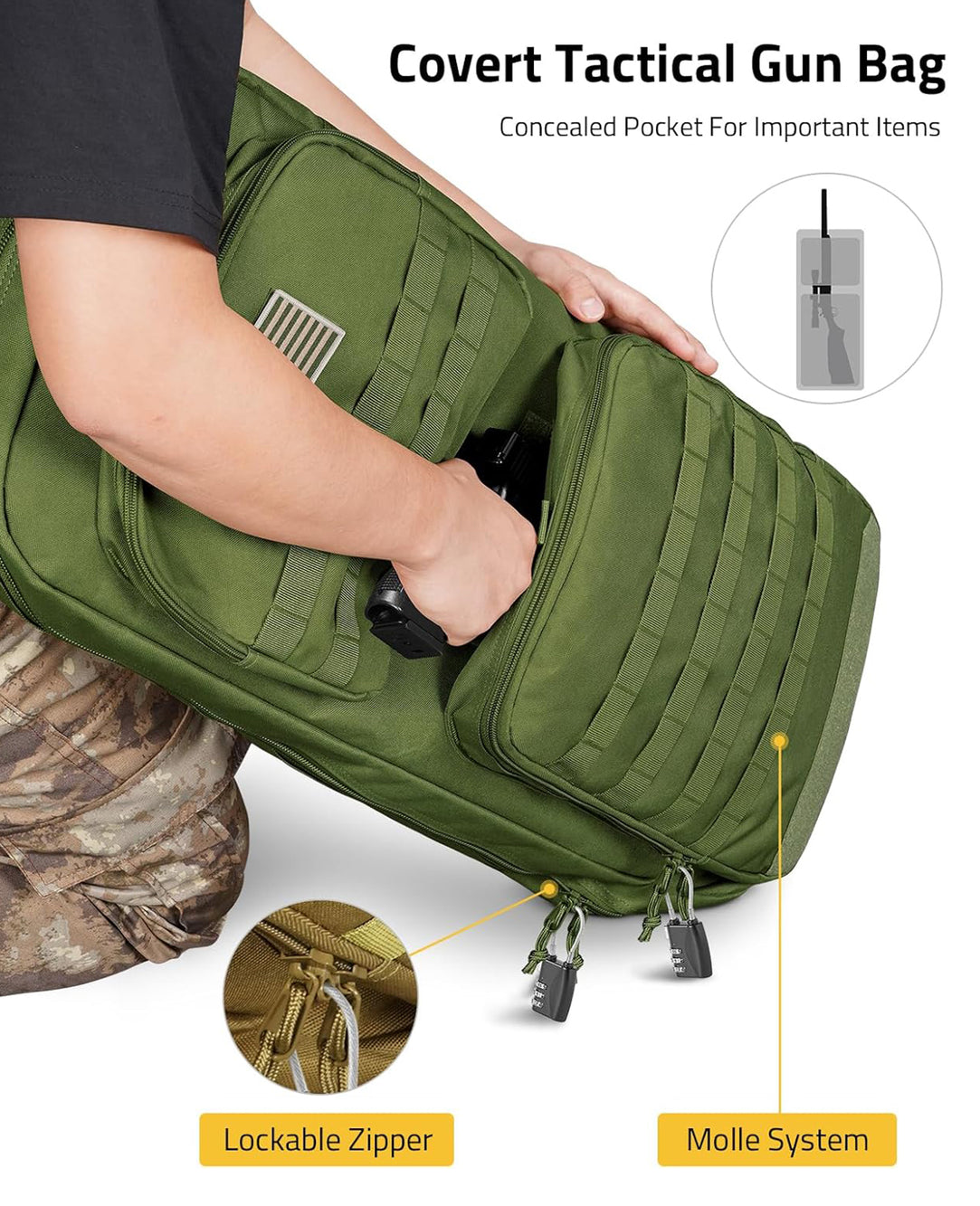 CVLIFE 30" Gun Bag Rifle Backpack