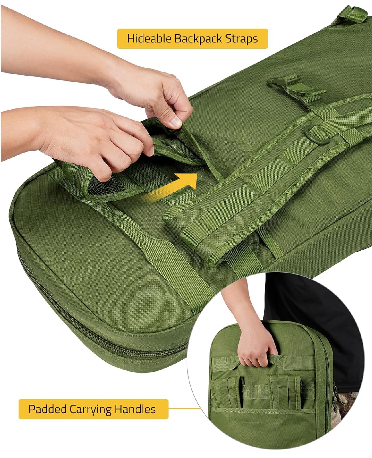 CVLIFE 30" Gun Bag Rifle Backpack