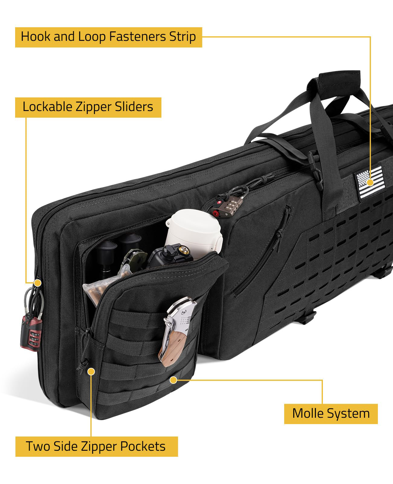 CVLIFE 46" Soft Rifle Case Double Long Gun Bag