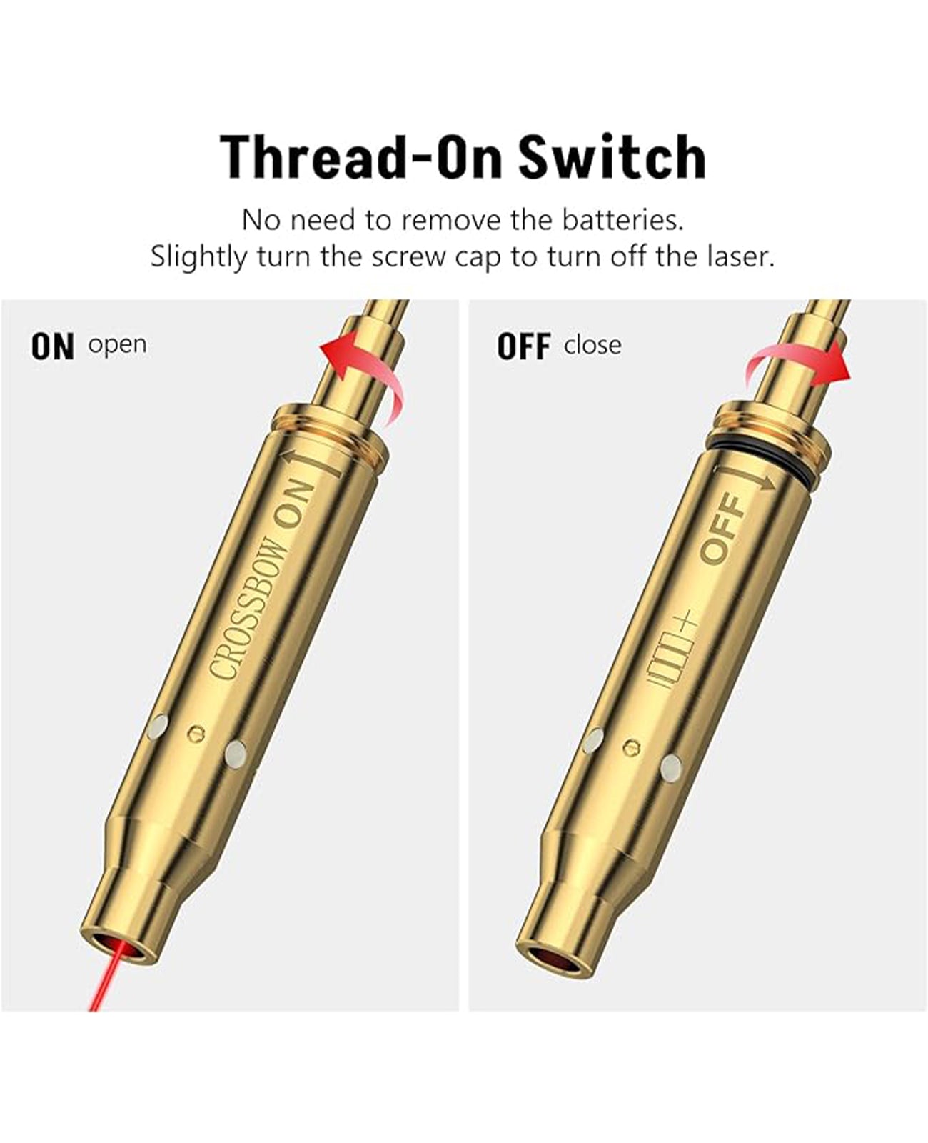 CVLIFE Crossbow Laser Bore Sight with On/Off Switch
