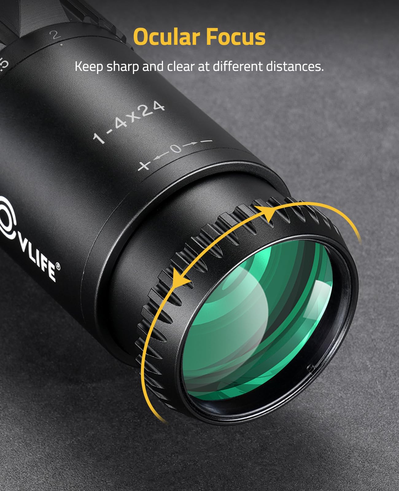 CVLIFE EagleFeather 1-4x24 LPVO CQB Rifle Scope with Mount