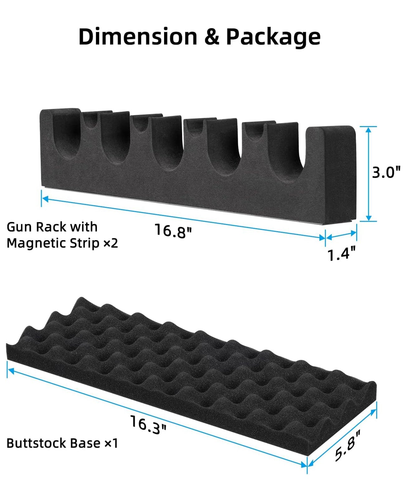 CVLIFE Indoor Foam Gun Rack for Storage