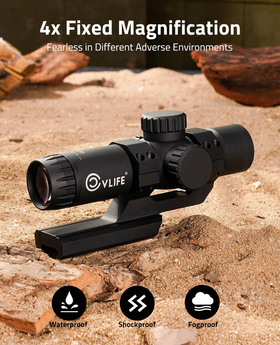 CVLIFE JackalHowl 4x30 Compact Rifle Scope
