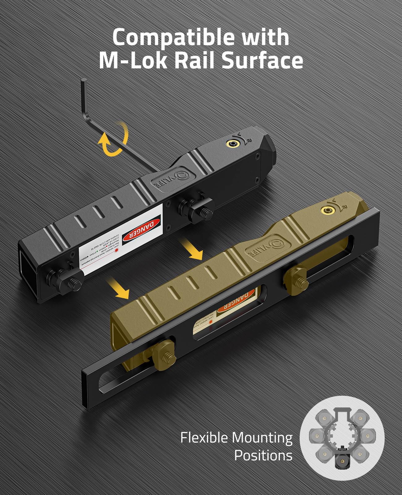 CVLIFE Laser Sight for Rifle Compatible with M-Lok Rail