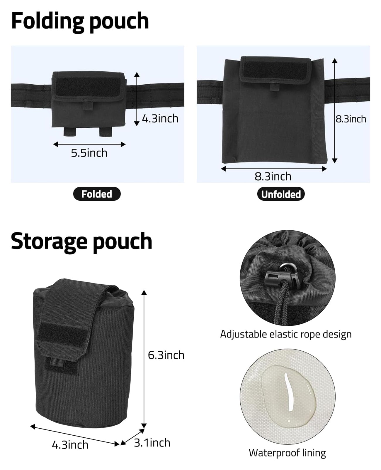 CVLIFE Men Battle Multifunctional 7 in 1 Duty Belt