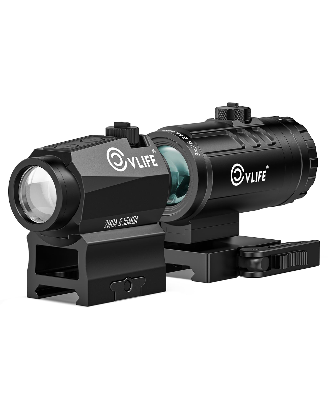 CVLIFE Multi-Reticle Red/Green Dot Sight & 3X Magnifier Combo