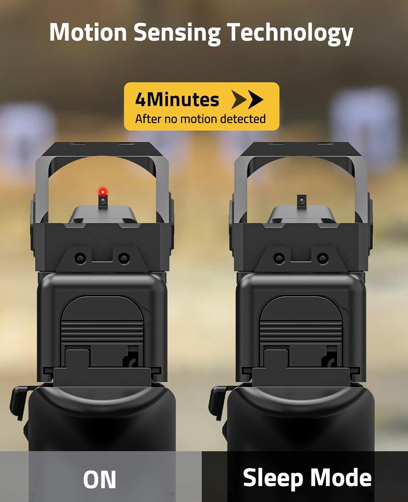 CVLIFE WolfCloak Punktvisier, Rot/Grün Punktvisier mit Bewegungsaktivi