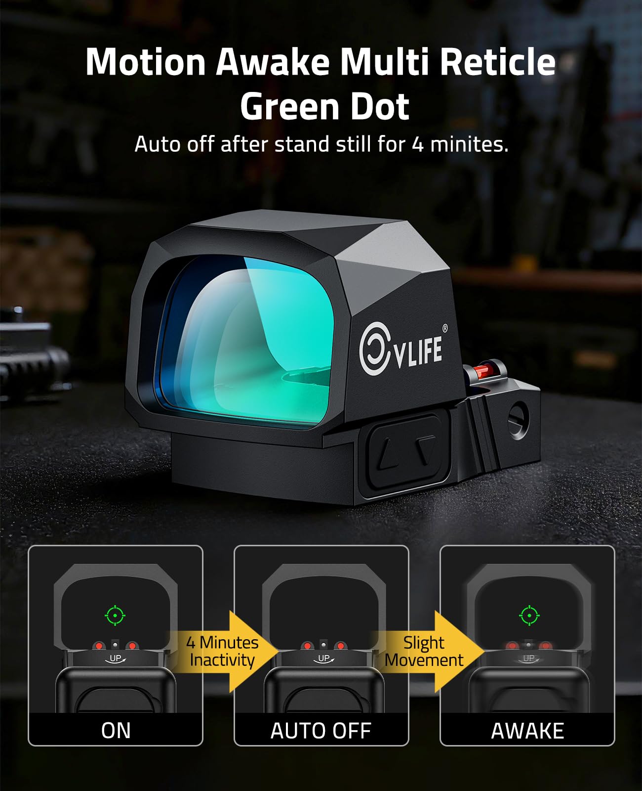 CVLIFE WolfCovert Red/Green Dot Compatible with RMS/RMSC