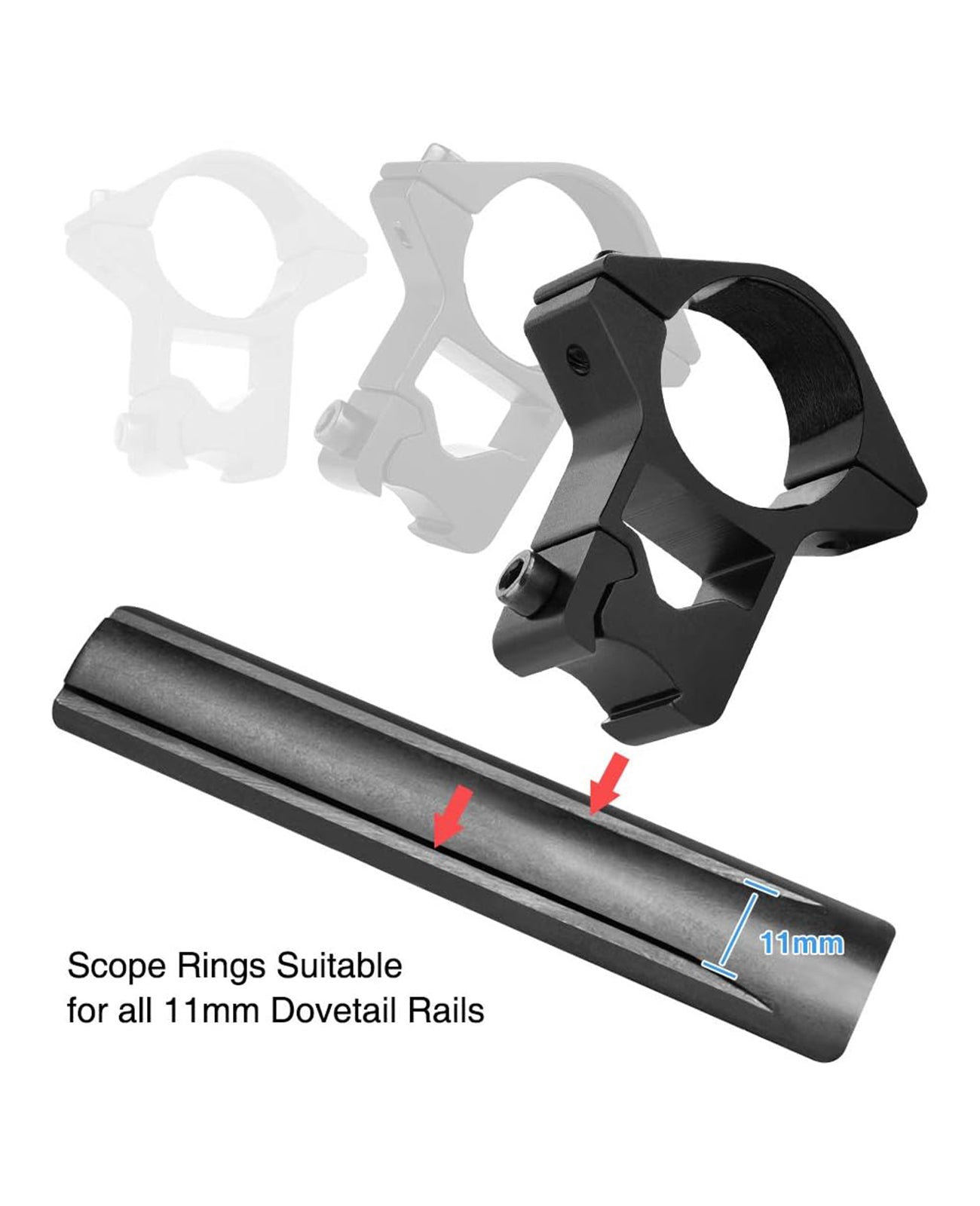 CVLIFE 1 Inch Dovetail Scope Rings - 3/8" or 11mm Dovetail Scope Mount