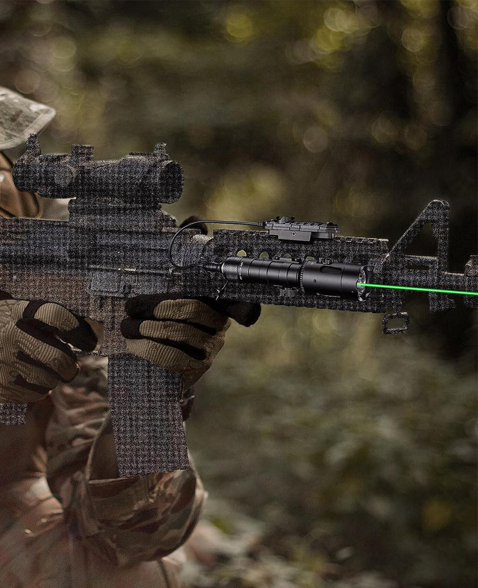 CVLIFE 1680 Lumens Laser Light Combo Tactical Flashlight for Picatinny