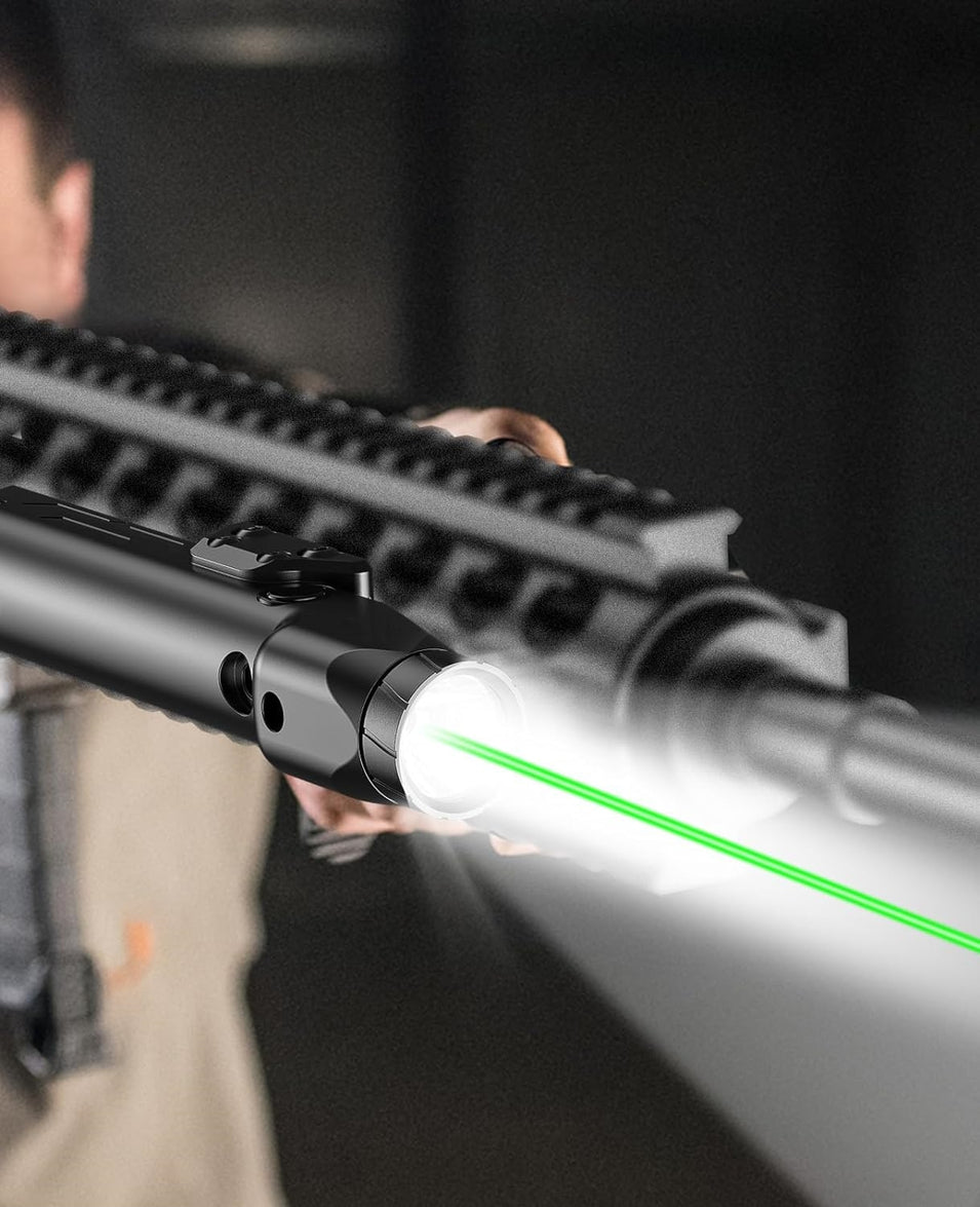 CVLIFE 1700 Lumens Green Laser Light Combo for Rifle Tactical Flashlig