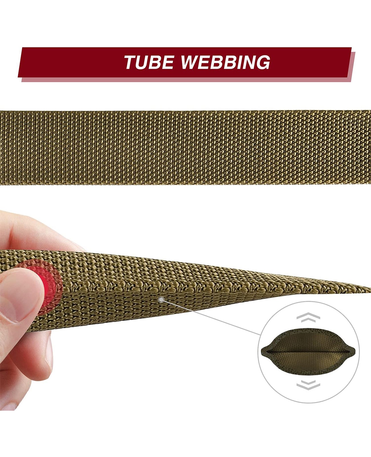 CVLIFE 2 Point Sling 1.25" Wide Tube Webbing with Fast Loop for Outdoo