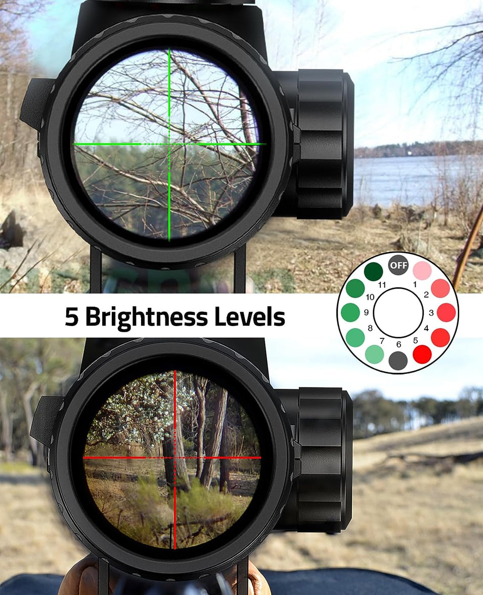 CVLIFE FoxSpook 3-9x40 Rifle Scope Dual Illuminated Optical Scope with