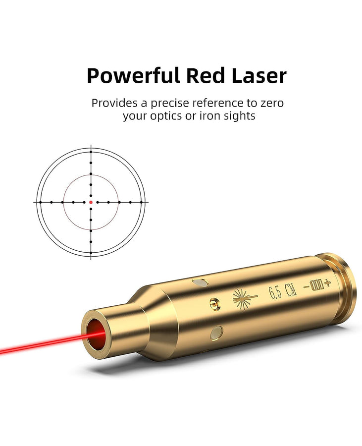 CVLIFE 6.5cm Laser Bore Sight Red Laser Boresighter with 4 Sets of Bat