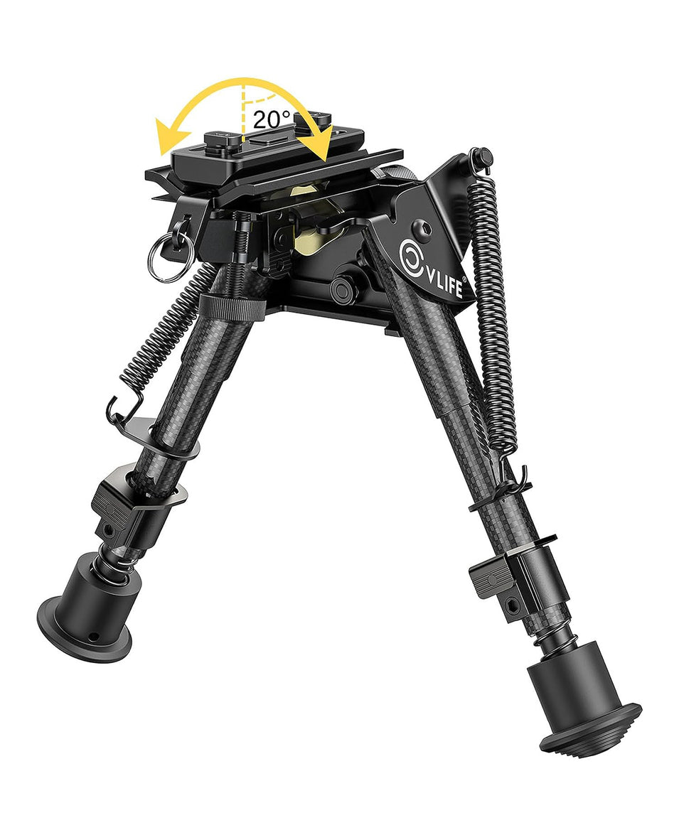CVLIFE 6-9 Inches Rifle Bipod Pivot Tilting Bipods Compatible with Mlo