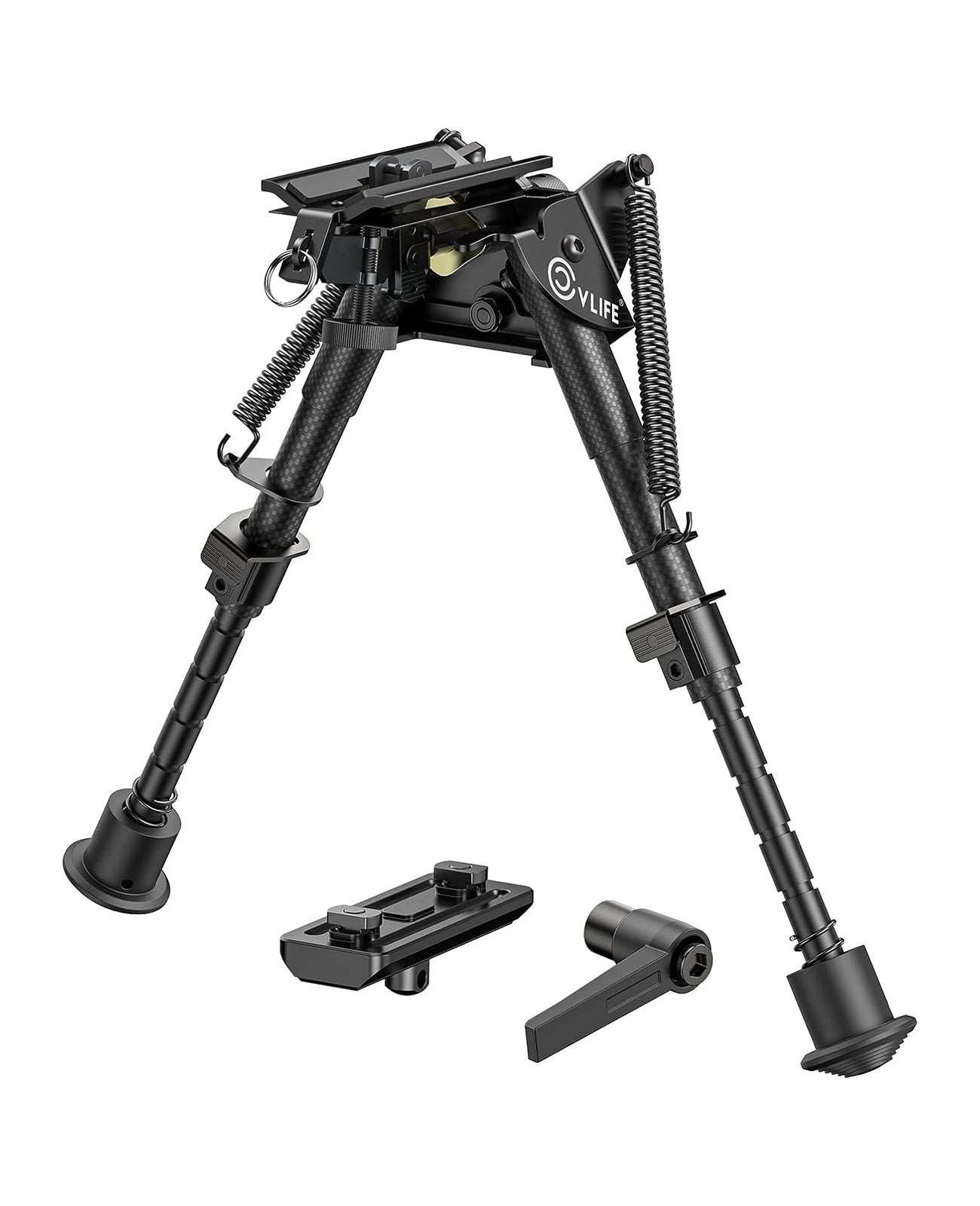 CVLIFE 6-9 Inches Rifle Bipod Pivot Tilting Bipods Compatible with Mlo