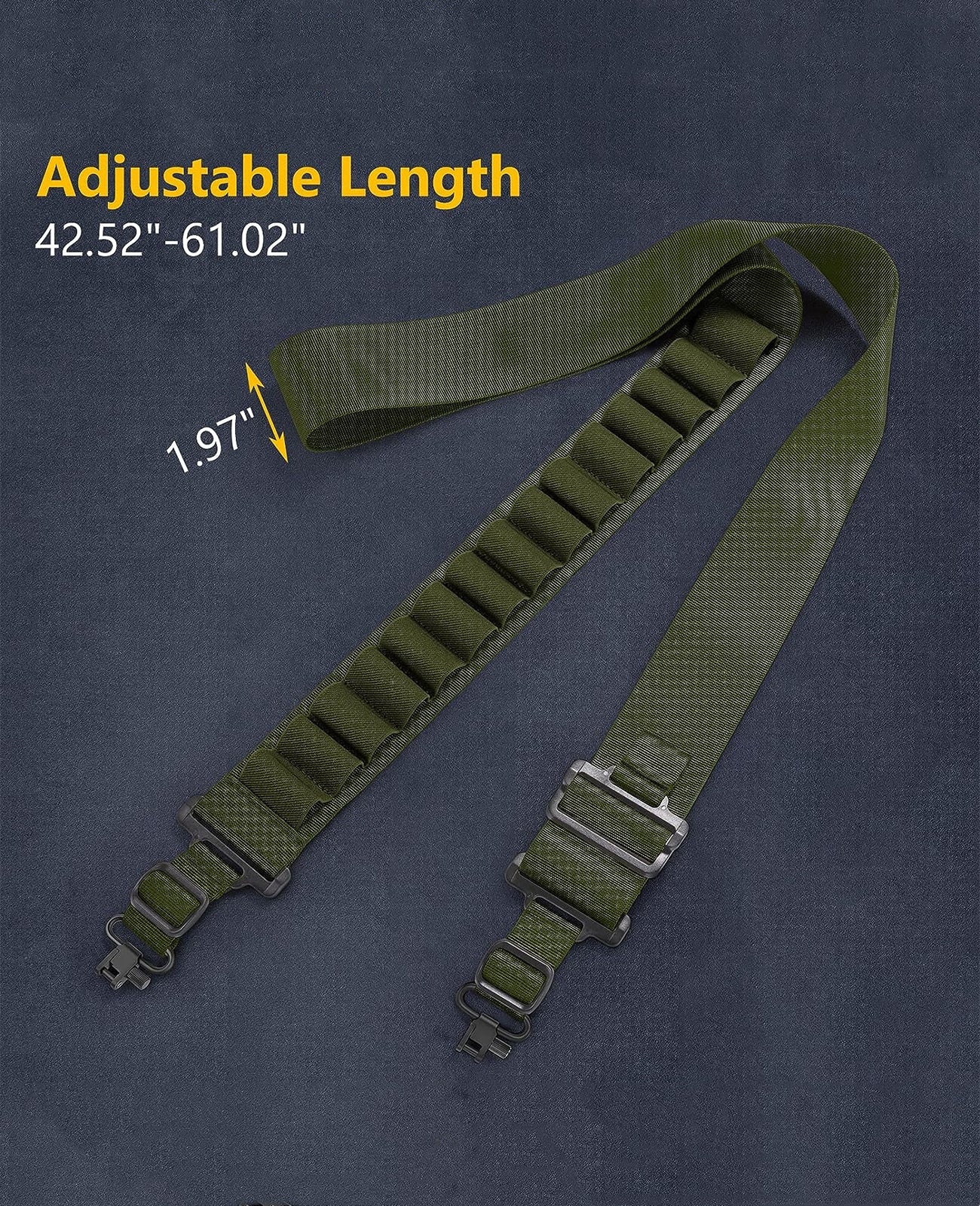 CVLIFE Adjustable 2 Point Sling Holds 15 Shells